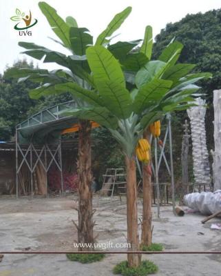 China UVG decorative fake plant artificial banana tree in plastic fruit for offiice decoration for sale