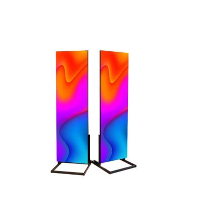China P2 P2.5 P3mm Indoor Outdoor Advertising Full Color Flexible Installation Billboard Floor Standing LED Poster Screen for for sale