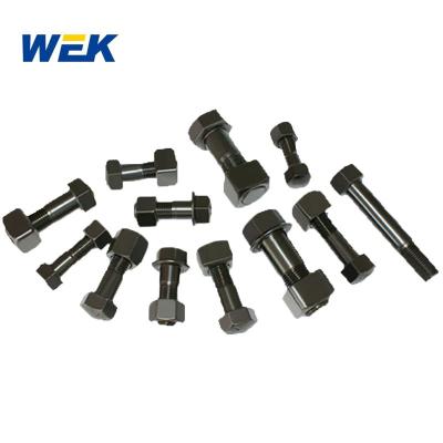 중국 Ex100 Ex120 굴삭기 트랙 슈 볼트 및 너트 7h3597 1m1408 트랙 체인 볼트 너트 판매용