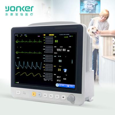 China VE12 12.1 Inch Portable Veterinary Monitor Ecg Monitor Yonker 2 Hour 3 Level Audio/visual Alarm Veterinary Monitoring Instrument for sale
