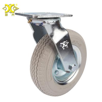 Cina Hotel Cart Vintage Swivel Stainless Steel Twin Chair 8 Inch Rubber PU Leveling Heavy Duty Wheel Caster in vendita