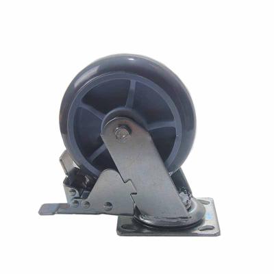 Cina Hot Selling PVC+Steel Caster Wheels 6 Inch Swivel Silent Stem Caster Wheels Top Plate Industrial Casters in vendita
