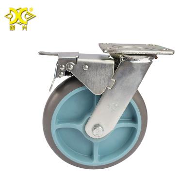 Cina Heavy Duty PIVOT 8inch Swivel With Brake Caster Skip Heavy Duty TPR Caster Wheel in vendita