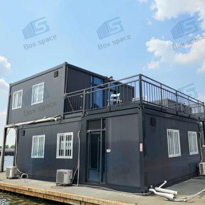 China Boxspace Individuelles Tiny House Luxus Haus Fertighäuser Modulare Fertighäuser mit Steinwolle-Isolierung zu verkaufen