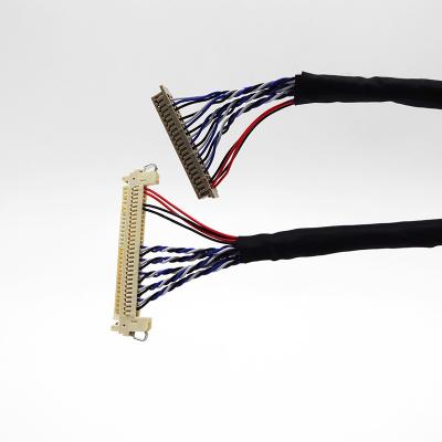 China OEM Panel Shield Cable Connector 22 Zwart 30 Pin VGA Converter Board LVDS Draadband Te koop