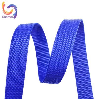 China 20mm Width Fashion School Bag Belt Multi-Color Polyester Cotton Polypropylene Nylon Weaving Recycled Pet Decorative Webbing for sale