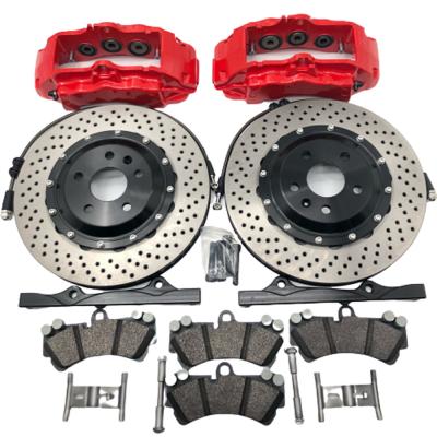 Cina Rotore del calibro 350x32 del corredo R Front Red Porsche 18z del freno del vaso di Volkswagen Scirocco 6 in vendita