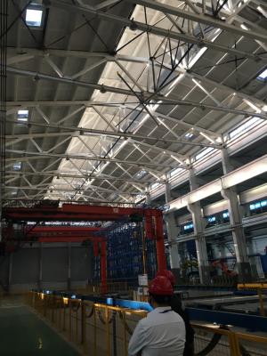 중국 직경 2.4m-7.3m Al Mg 블레이드 산업 천장 팬 실내 코트 스포츠 공간 판매용
