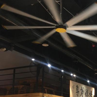 중국 2.4m 8FT 브러시리스 전기 HVLS 천장 팬 판매용