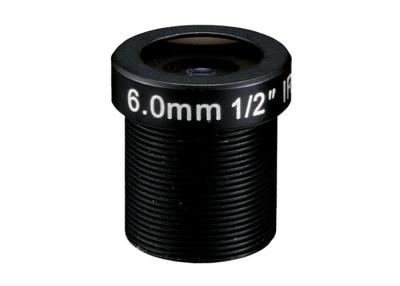China el soporte 88degree del megapíxel F1.6 1080P del 1/2” 6.0m m M12 fijó la lente focal, lente de cámara de seguridad de 6m m en venta