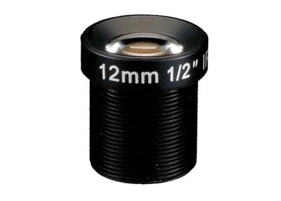 China el soporte 38degree del megapíxel F1.6 1080P del 1/2” 12m m M12 fijó la lente focal, lente de cámara de seguridad de 12m m en venta