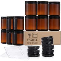 Quality 100ml 250ml Scented Candle Jar Empty Round Luxury Candle Glass Container for sale