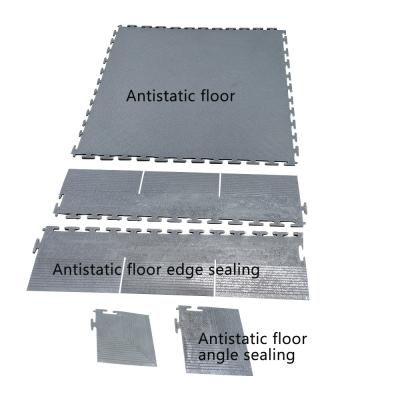 China ESD PVC Floor Tile Interlocking ESD Floor Mat Antistatic Floor Tiles for Industrial for sale