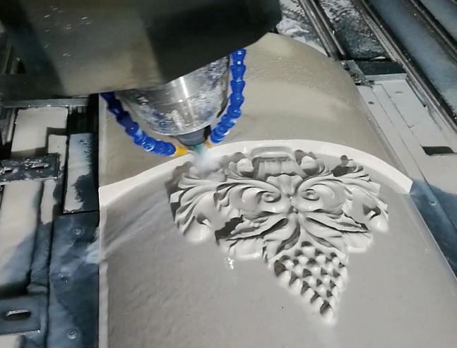 4 Axis Arc Slab Column Carving Machine - Detail View