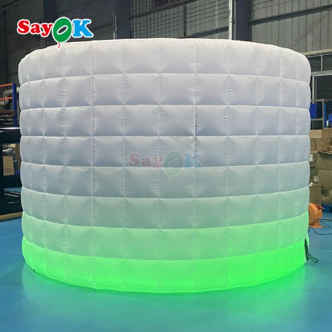 Close-up of inflatable photo booth details