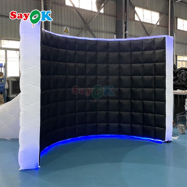 LED inflatable photo booth wall