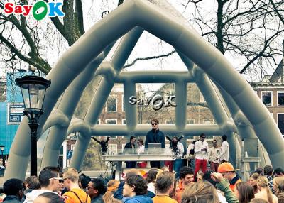 China Inflatable Outdoor Tent Custom Large Flexible Inflatable Stage Tent Blow Up Podium Tent for sale