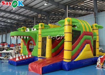 Chine Glissière de rebondissement gonflable de Chambre de château de thème de crocodile pour des enfants multifonctionnels à vendre