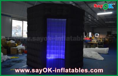 Chine la cabine gonflable de photo de noir de taille de 2m étaye Shell avec le tissu d'Oxford de huit angles à vendre