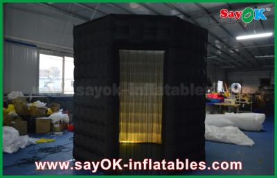 Chine la cabine gonflable de photo de noir de taille de 2m étaye Shell avec le tissu d'Oxford de huit angles à vendre