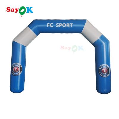 Cina 3x2.5m Arco Gonfiabile Inizio Finitura Arco Gonfiabile Ingresso Arco Blu E Bianco in vendita