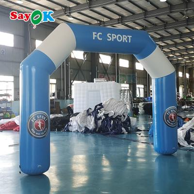 Cina 3x2.5m Arco Gonfiabile Inizio Finitura Arco Gonfiabile Ingresso Arco Blu E Bianco in vendita