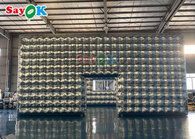 China Customized Silver Inflatable Cube Tent For Party Wedding Show Exhibition Event Inflatable Air Tent for sale