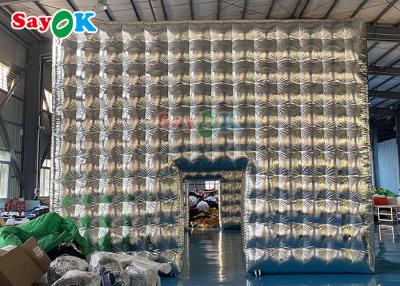 China Customized Silver Inflatable Cube Tent For Party Wedding Show Exhibition Event Inflatable Air Tent for sale