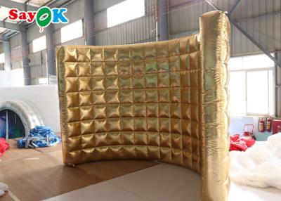 Cina La parete gonfiabile dorata portatile della cabina della foto ha condotto la recinzione della cabina fotografica del contesto della curva di illuminazione in vendita