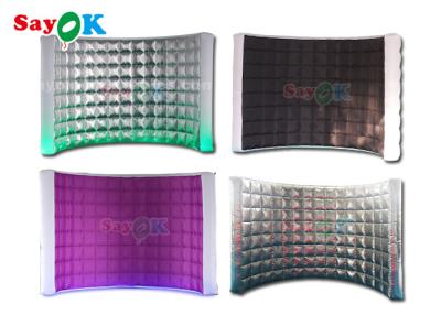 Cina Fotobooth a Led gonfiabile Curva Parete gonfiabile Scenario ufficio Sfondo in vendita