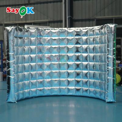China 10ft Inflatable Photo Booth Wall with LED for Parties and Events for sale