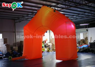 China Inflatable Christmas Arch Gingerbread Man Candy Sticks Christmas Inflatable Arch With LED Light for sale