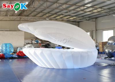 China Modelo inflable ligero blanco de 3M LED Shell para casarse la decoración en venta