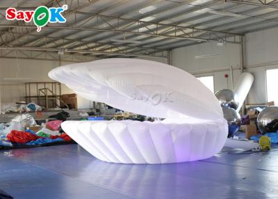 China Modelo inflable ligero blanco de 3M LED Shell para casarse la decoración en venta