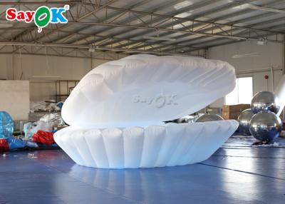China Modelo inflable ligero blanco de 3M LED Shell para casarse la decoración en venta