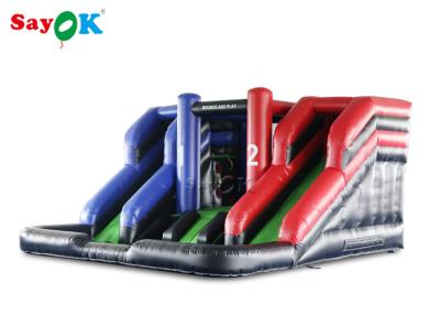 China Opblaasbare droogglijbaan PVC-doek Rijst 4*4m Opblaasbare uitschuiverglijbaan met blazer voor amusement Te koop