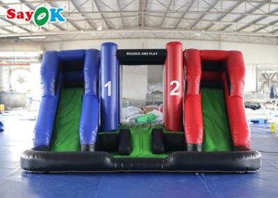 China Opblaasbare droogglijbaan PVC-doek Rijst 4*4m Opblaasbare uitschuiverglijbaan met blazer voor amusement Te koop
