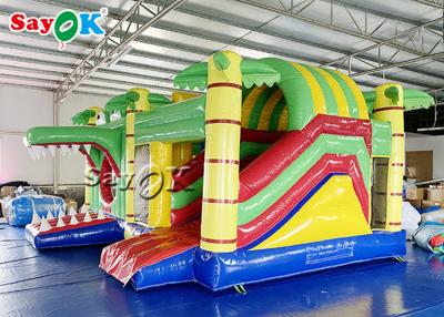 Chine Château plein d'entrain gonflable adapté aux besoins du client de crocodile d'école avec le ventilateur à vendre