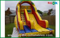 Cina Parco di scivoli ad acqua gonfiabile Custom Giallo PVC gonfiabile Bouncer Slide per il centro di gioco in vendita