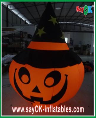 Cina Grande decorazione gonfiabile durevole della zucca con l'arancia d'accensione principale in vendita