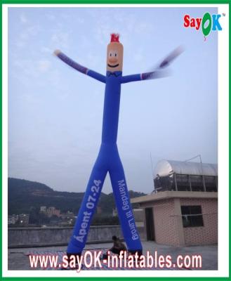 Cina Ballerino gonfiabile Rip-Stop Nylon Cloth di Blue Inflatable Air del ballerino del vento con due gambe in vendita
