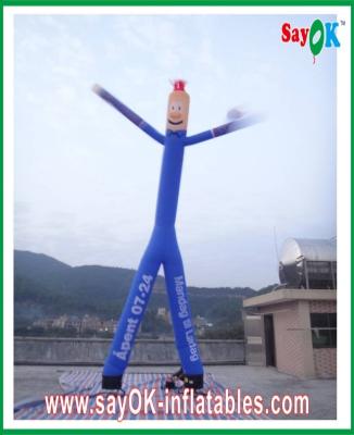 Cina Ballerino gonfiabile Rip-Stop Nylon Cloth di Blue Inflatable Air del ballerino del vento con due gambe in vendita