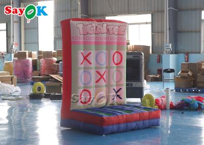 China Fire Proof Inflatable Sports Games Large Double Blow Up Tic Tac Toe Game inflable carnival games for sale
