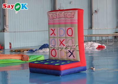 China Fire Proof Inflatable Sports Games Large Double Blow Up Tic Tac Toe Game inflable carnival games for sale