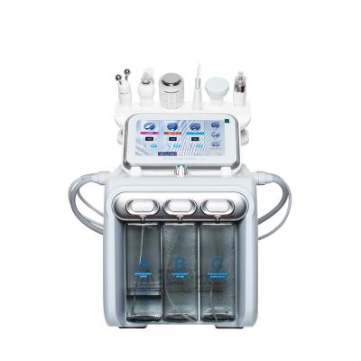 China New hydrogen water facial machine 6 handles facial ultrasonic diamond water dermabrasion machine for skin rejuvenation for sale