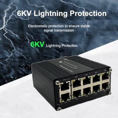 China 10 de Machtsinput van de haven10/100/1000t Compacte Ethernet Schakelaar 12-48VDC Te koop