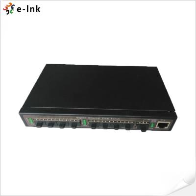 中国 管理された8x100M SFP + 1x1000M SFP/TPのコンボのイーサネット繊維スイッチDC12V 2Aアップリンク 販売のため