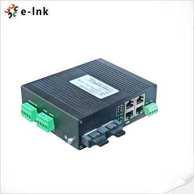 China O caso IP40 de alumínio controlou o interruptor dos ethernet da fibra com os 4 RS485 portuários à venda