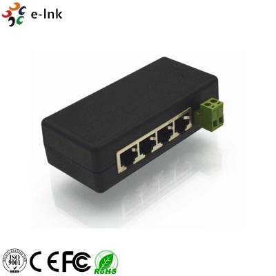 China 4-Port 10 / 100M RJ45 connectors Passive POE power supply for sale