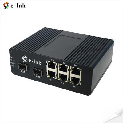 中国 PoE イーサネット スイッチ 未管理 6ポート 10/100BASE-T PoE 2ポート 100BASE-FX SFP 販売のため